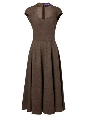Ralph Lauren Maisey Wool, Silk, And Cashmere Midi Dress - Brown