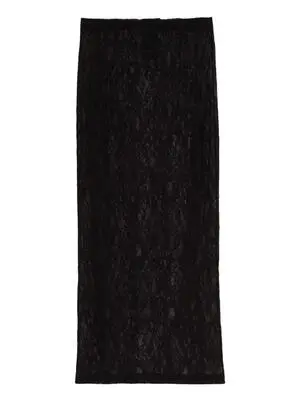 Wardrobe.NYC Lace Midi Skirt - Black