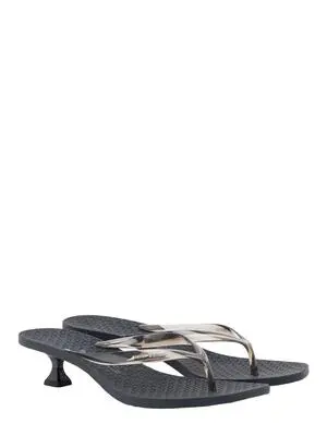 Tory Burch Thong Heeled Sandals - Black