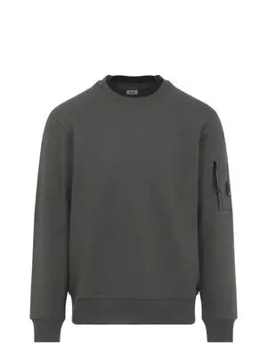 C.P. COMPANY Logo Crew Neck Sweatshirt - Black