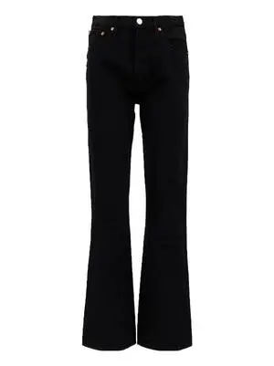 RE/DONE High-rise Stove Pipe Jeans - Black