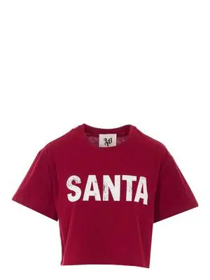 ANIYE BY Cropped Slogan T-shirt - Red