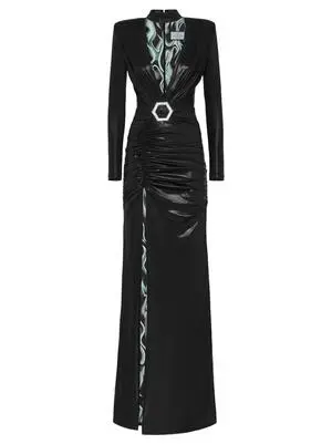 PHILIPP PLEIN Philipp Plein Long Sleeve Flame Lining Dress