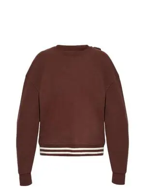 The Upside Toluca Striped Hem Sweatshirt - Cocoa