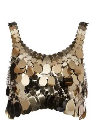 Rabanne Sequined Crop Top - Multicolor