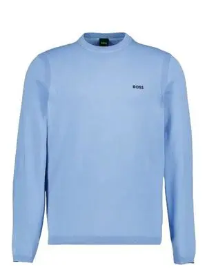 Hugo Boss Ribbed Crew-neck Jumper - Blue