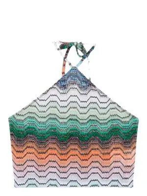 Missoni Missoni Zigzag-Knit Halterneck Top Multicolor