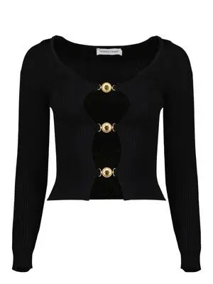 MARINE SERRE Marine Serre Slim-Fit Short Openwork Cardigan