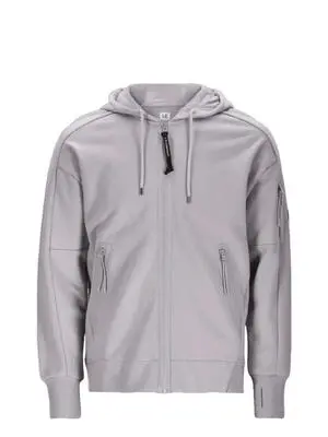 C.P. COMPANY C.P. Company Twill Fleece Zip-Up Hooded Sweatshirt