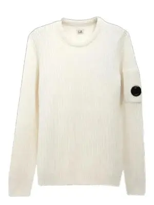 C.P. COMPANY C.P. Company Ribbed Crew Neck Sweater With Logo Detail