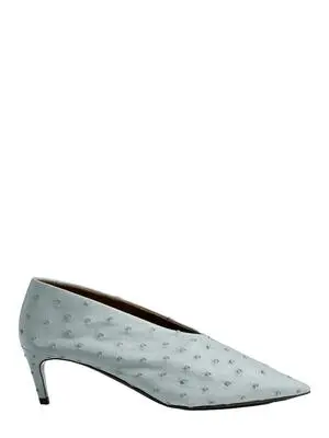 Khaite KHAITE Miriam Ostrich Leather Pumps Frost