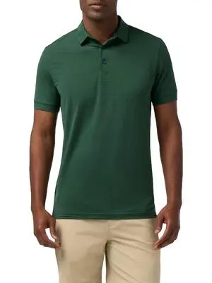 Mizzen+main Copa Trim Fit Performance Polo Pine