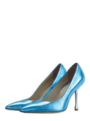 STESSA BY SARAH Molly Luxe Stiletto Pump - Blue