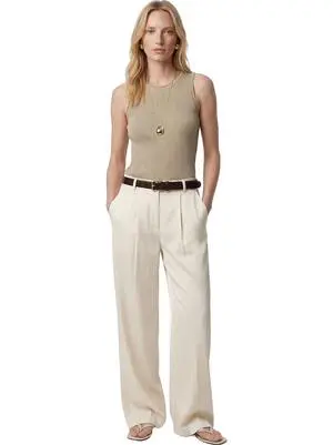 KOTON Zdnu 81041892 Ribbed Sleeveless Knit Top - Beige
