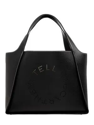 Stella McCartney Perforated Logo Tote Bag - Black