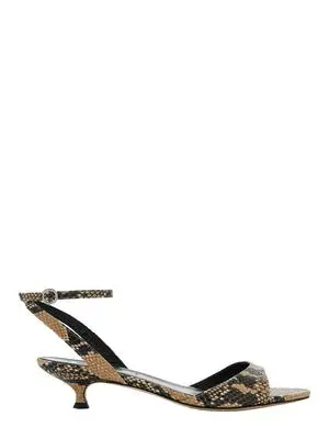 AeydĒ Zelia Snake-printed Leather Sandals - Multi