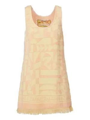 Zimmermann Solstice Towelling Cotton Terry Mini Dress - Yellow