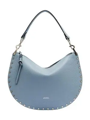 Isabel Marant Étoile Oskan Studded Leather Shoulder Bag Blue