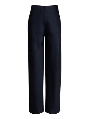 Vince Colette Satin Wide-leg Pants - Blue