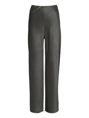 Vince Colette Satin Wide-leg Pants - Green
