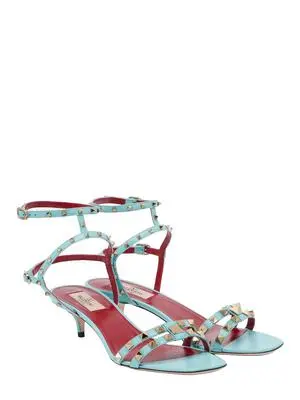 Valentino Garavani Rockstud Leather Sandals - Blue