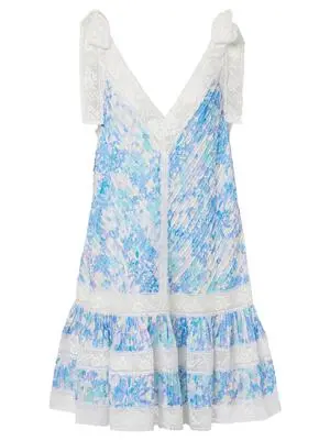 Zimmermann Solstice Lantern Floral Cotton Mini Dress - Multicoloured