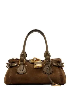Chloé Paddington Suede Shoulder Bag - Brown