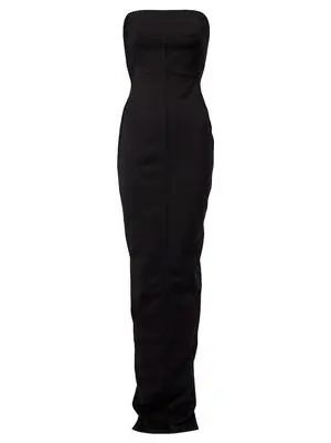 Rick Owens Wool-blend Bustier Gown - Black