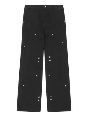 HELIOT EMIL Metal Eyelet Jeans - Black