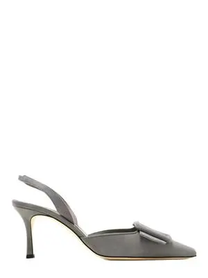 Manolo Blahnik Maysli Slingback Pumps - Grey