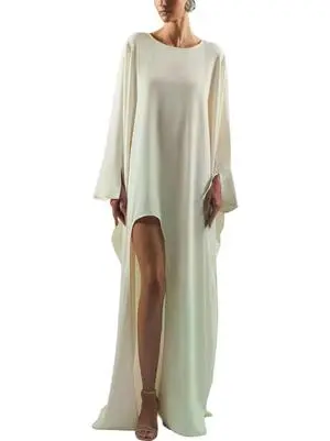 TALLER MARMO Namib Asymmetric Kaftan Dress - Neutrals