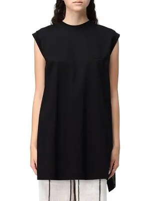 MEIMEIJ Sleeveless Ruffled Cotton Top - Black