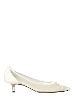 Jacquemus Polyamide Court Shoes With Bow Detailing - White