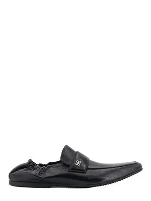 Balenciaga Leather Loafers - Black