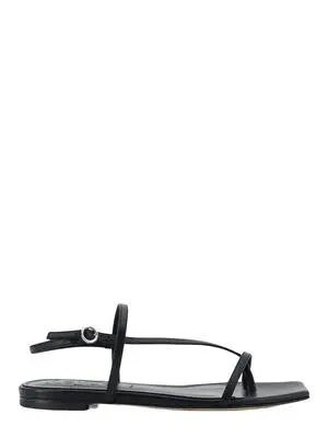 AeydĒ Smooth Leather Slingback Sandals - Black