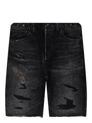 Mastercraft Union Distressed Denim Shorts - Black