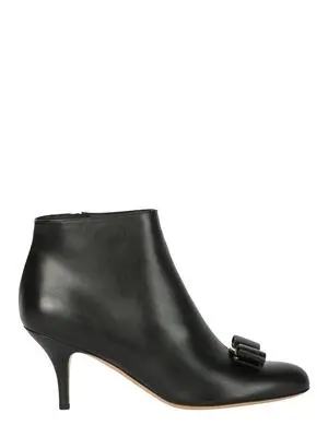 FERRAGAMO Vara Bow Ankle Boots - Black