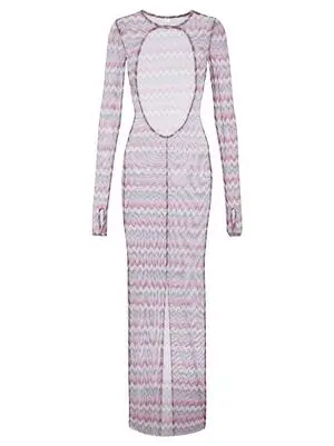 BANANHOT Renne Chevron Print Maxi Dress - Multicoloured