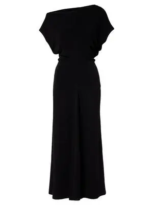 Vince One-shoulder Midi Dress - Black