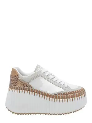 Chloé Nama Wedge Sneakers - White