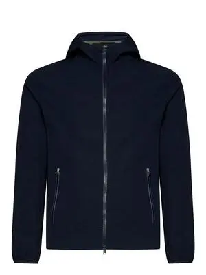 Herno Hooded Jersey Jacket - Blue
