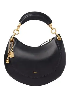 Chloé Banana Leather Shoulder Bag - Black
