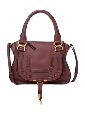 CHLOÉ CHLOE Small Marcie Bag In Granate Leather