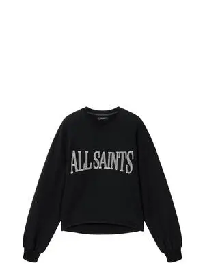 ALLSAINTS Organic Cotton Embroidered Sweatshirt - Black