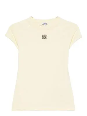 Loewe Anagram Cotton T-shirt - Yellow