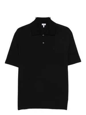 Loewe Anagram Cotton Polo Shirt - Black