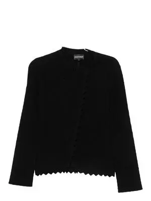 Emporio Armani Silk & Nylon Blazer Jacket - Black