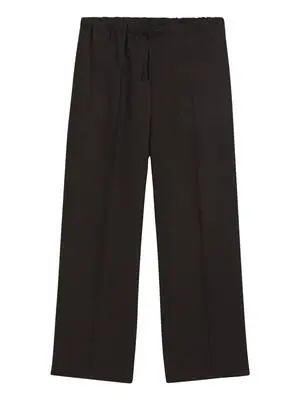 BOSS By Beckham Relaxed-fit Linen Trousers - Dark Brown