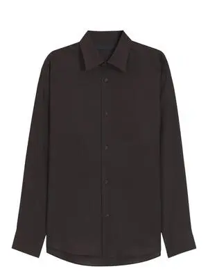 BOSS By Beckham Relaxed-fit Linen Shirt - Dark Brown