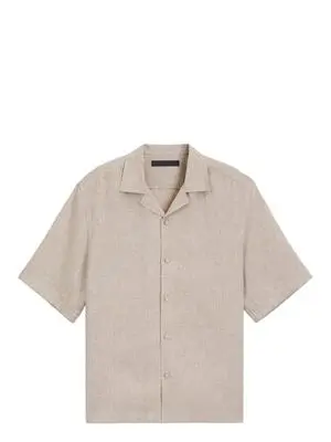 BOSS By Beckham Relaxed-fit Linen Shirt - Beige